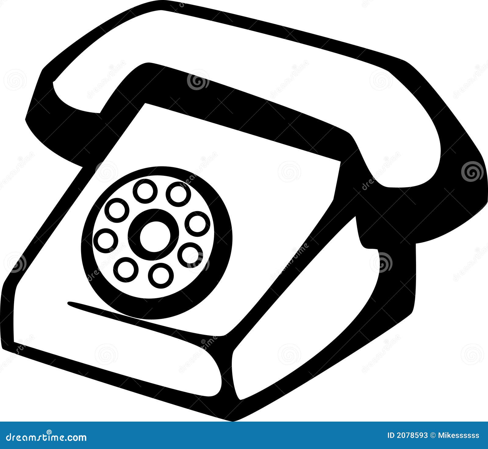 Antique Telephone Vector Illustration Stock Vector - Illustration of ...