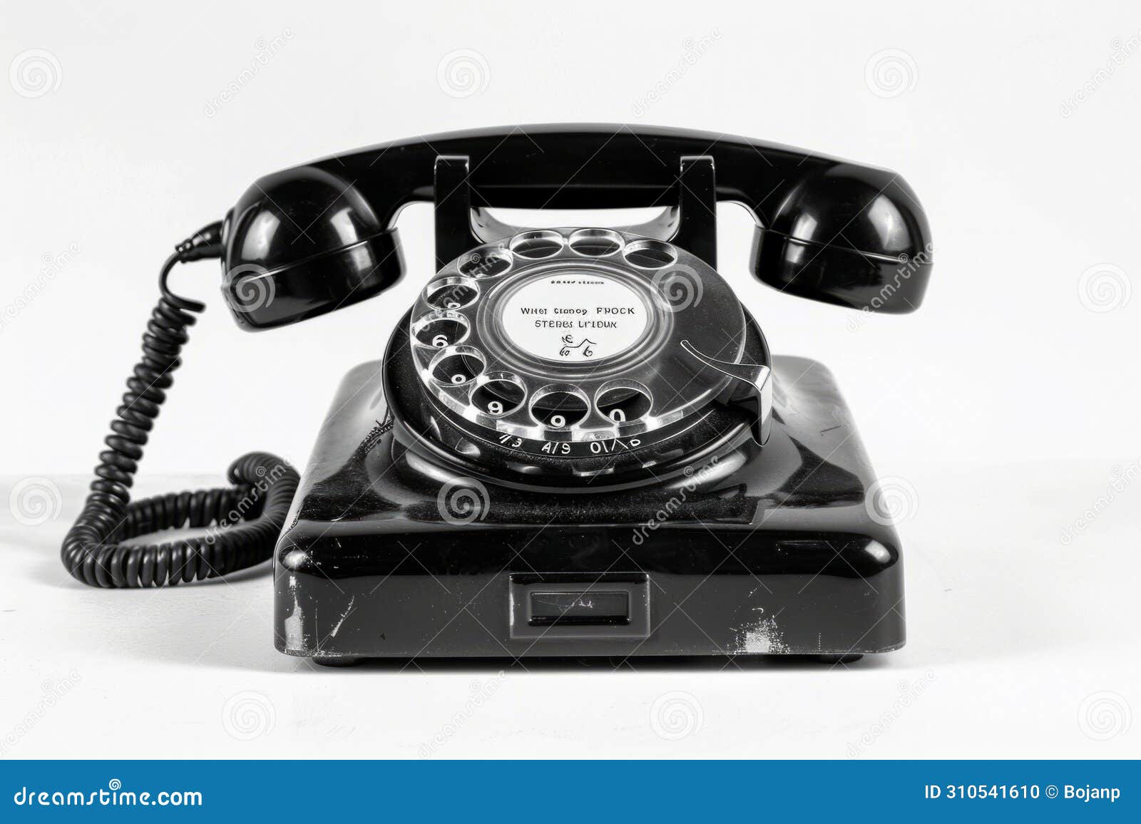 Antique Telephone in Vintage Design on White Background. AI Generated ...