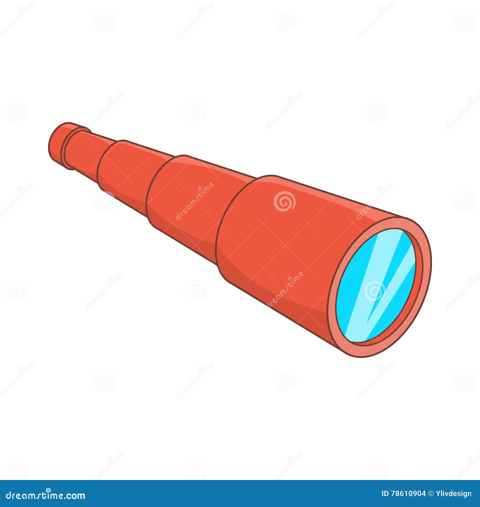 Antique Telescope Icon, Cartoon Style Stock Vector - Illustration of ...