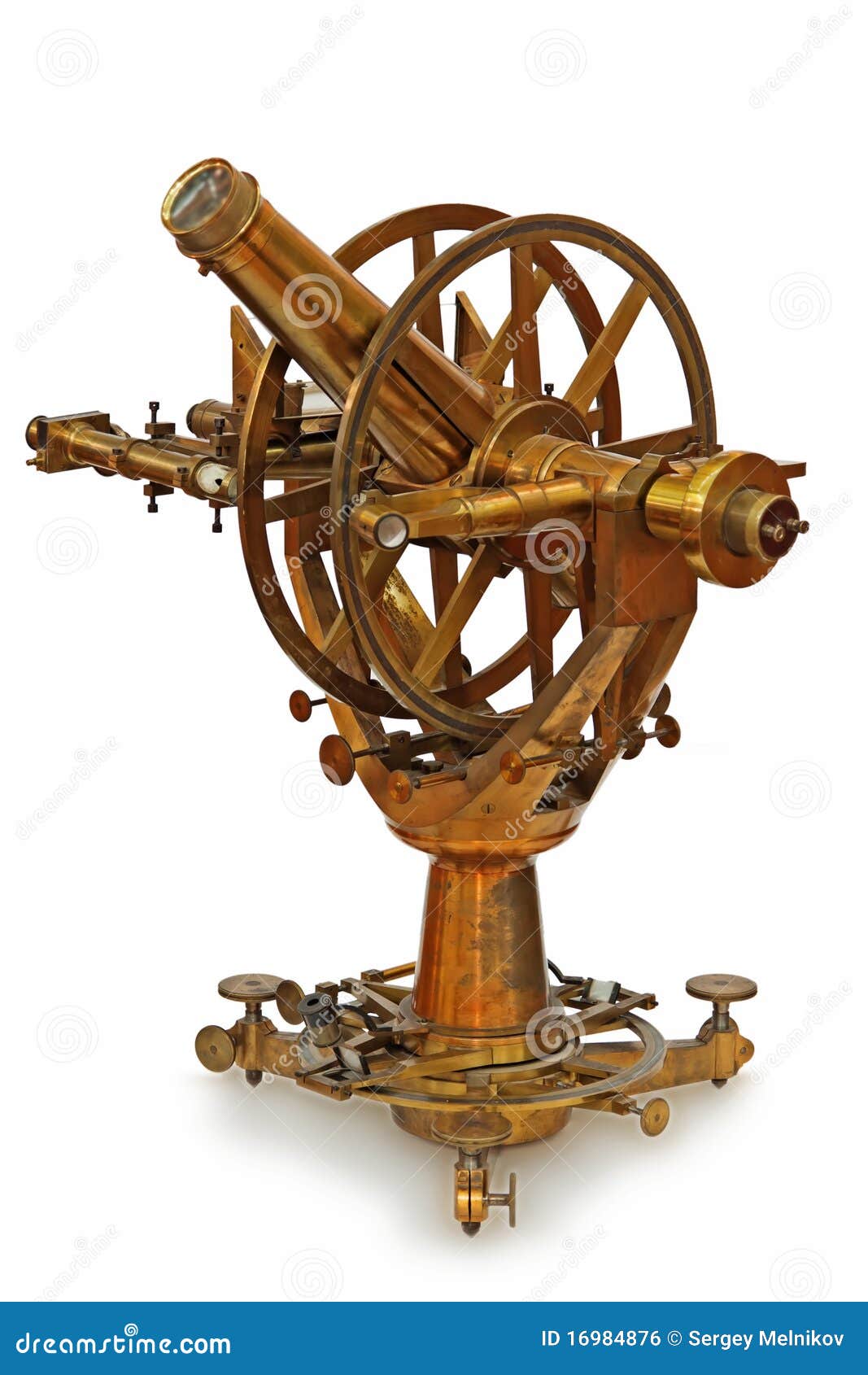 Antique Telescopic Measuring Instrument Stock Photo - Image of science ...