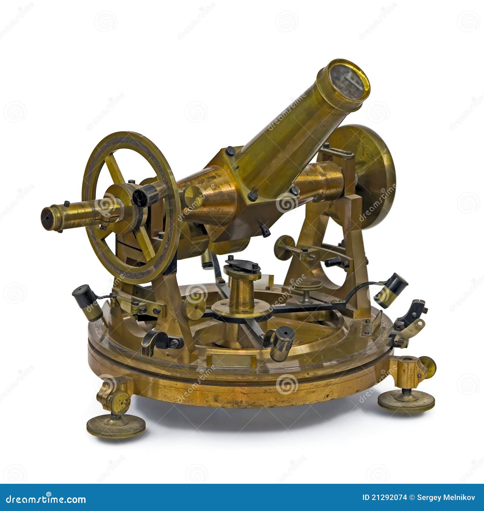 Antique Telescopic Measuring Instrument Stock Photo - Image of ...
