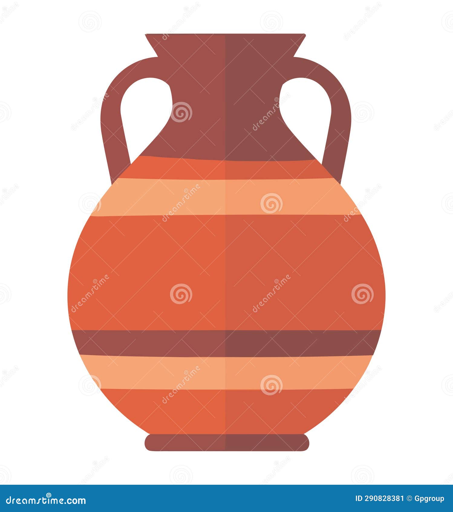 An Antique Terracotta Amphora, A Symbol Of Ancient Cultures Cartoon ...