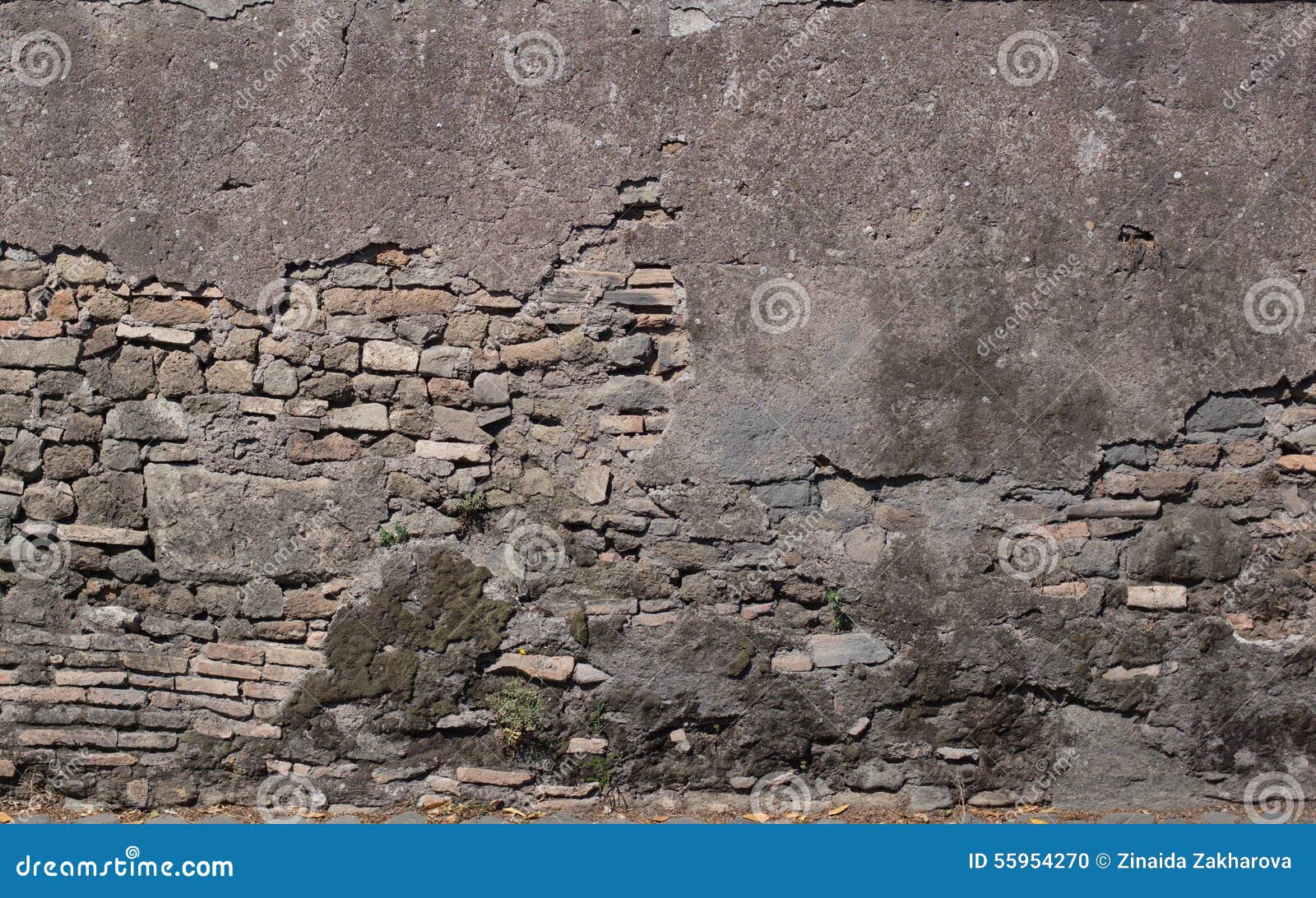 Antique Textured Wall from Stone in Rome Stock Photo - Image of crushed ...