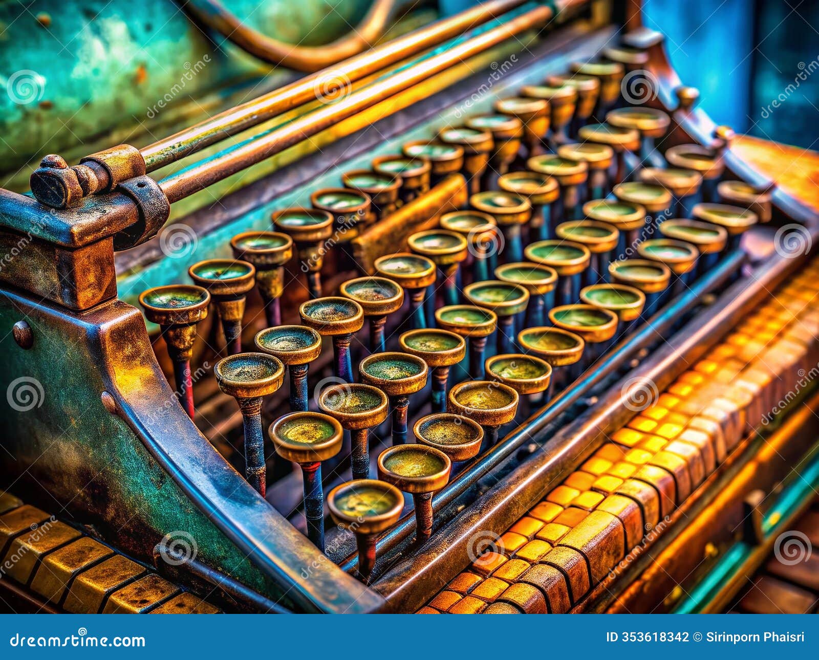 Antique Thai Typewriter Keyboard a Visual Journey through Historical ...