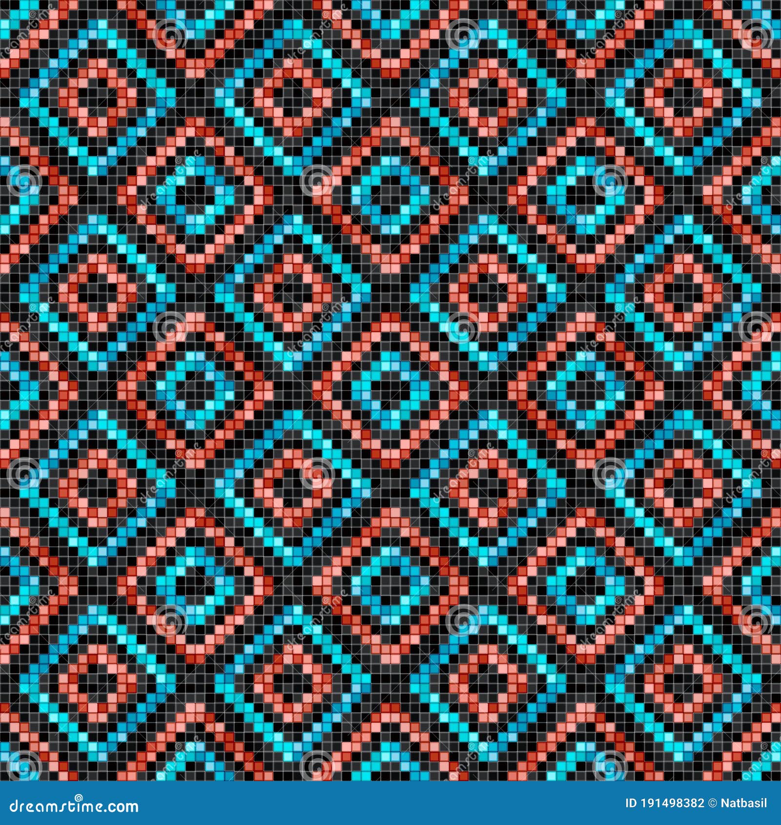 Antique Tile Rhombus Pattern Mosaic Seamless Pattern Stock Vector ...