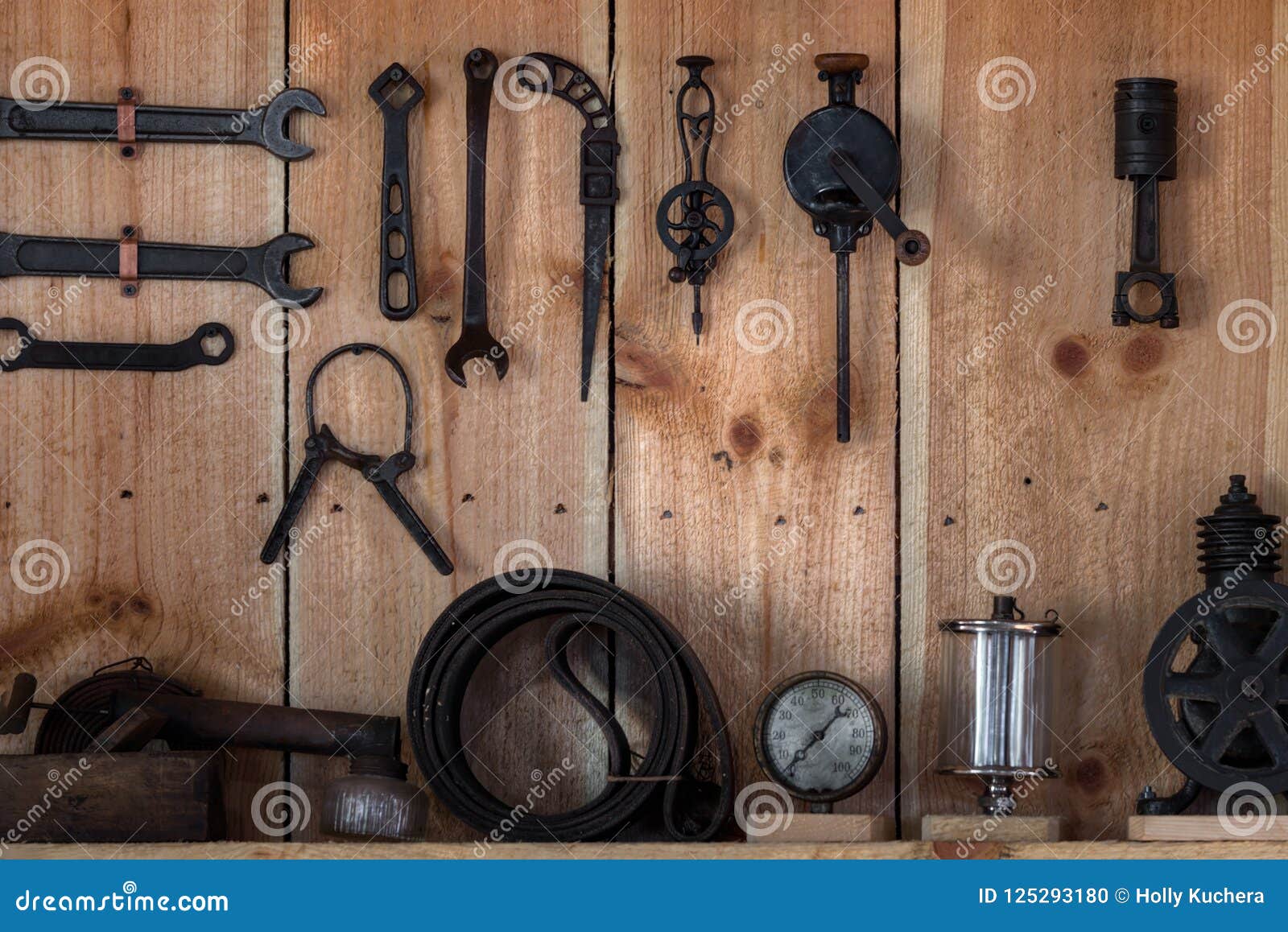 Antique Tool Display stock photo. Image of grunge, woodworking - 125293180