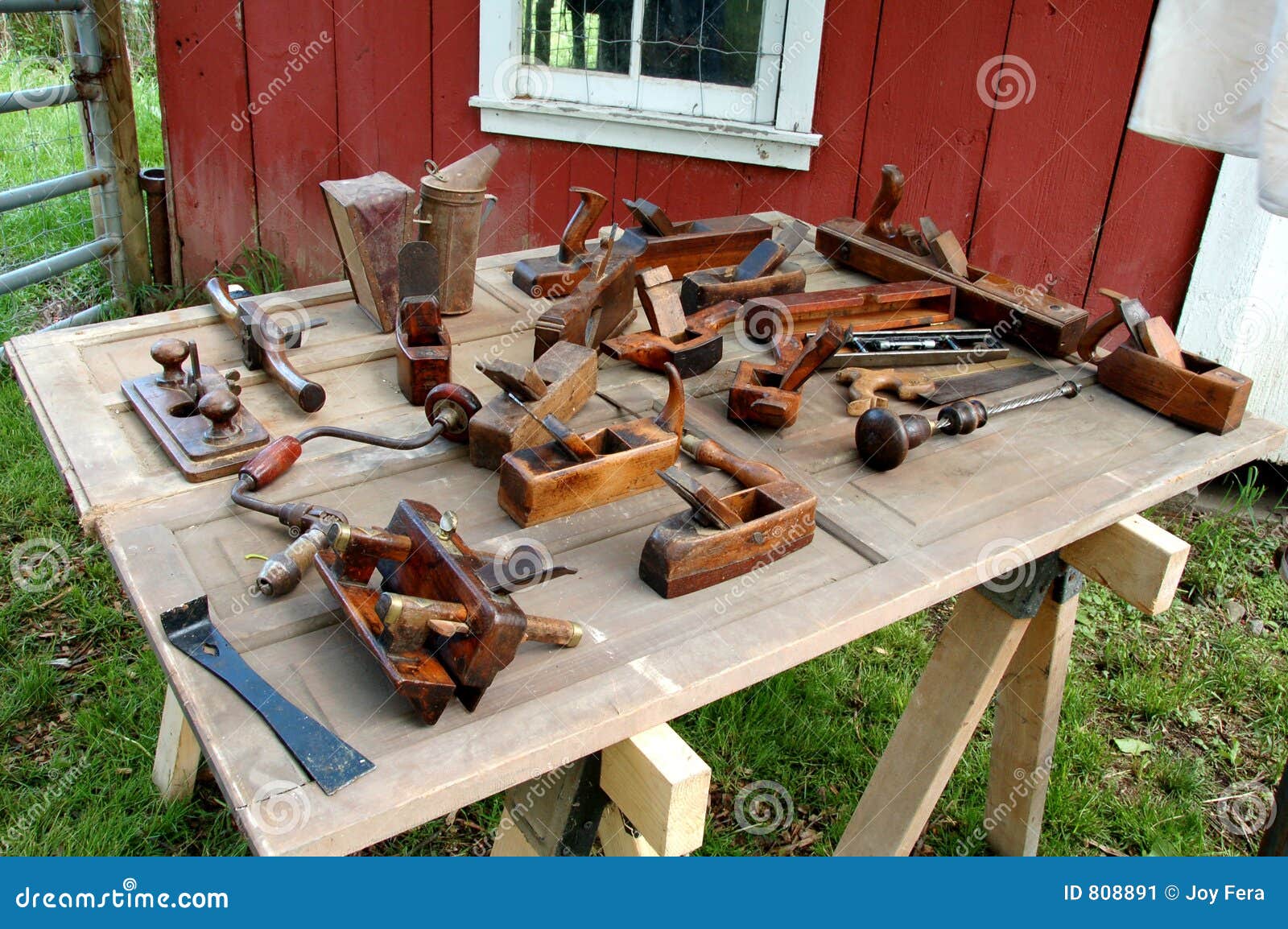 Antique Tools on Bench stock image. Image of working, worker - 808891