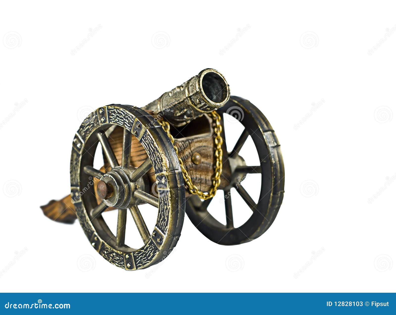 Antique Toy Cannon stock image. Image of danger, brown - 12828103
