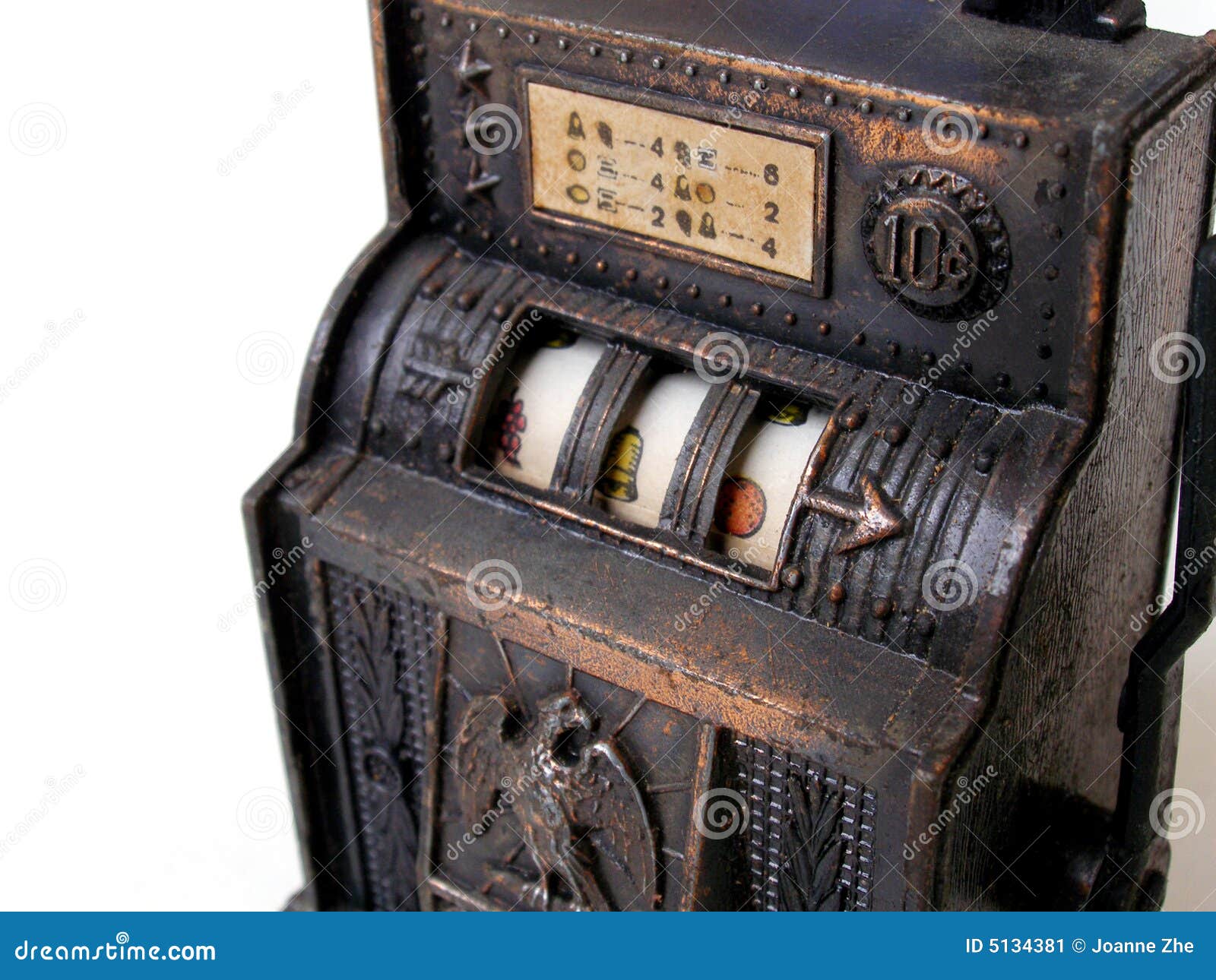 Antique toy slot machine editorial photo. Image of machine - 5134381