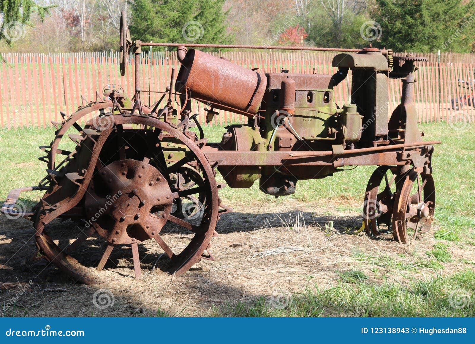 Antique Tractor stock image. Image of tractor, retro - 123138943
