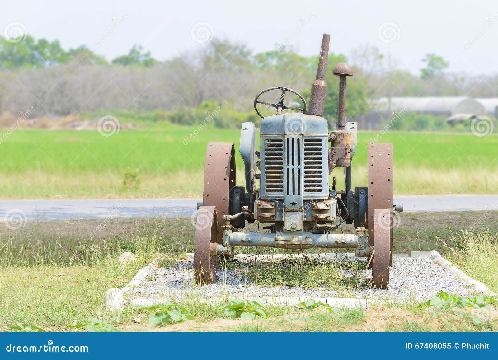 The antique tractor stock image. Image of cultivate, engine - 67408055
