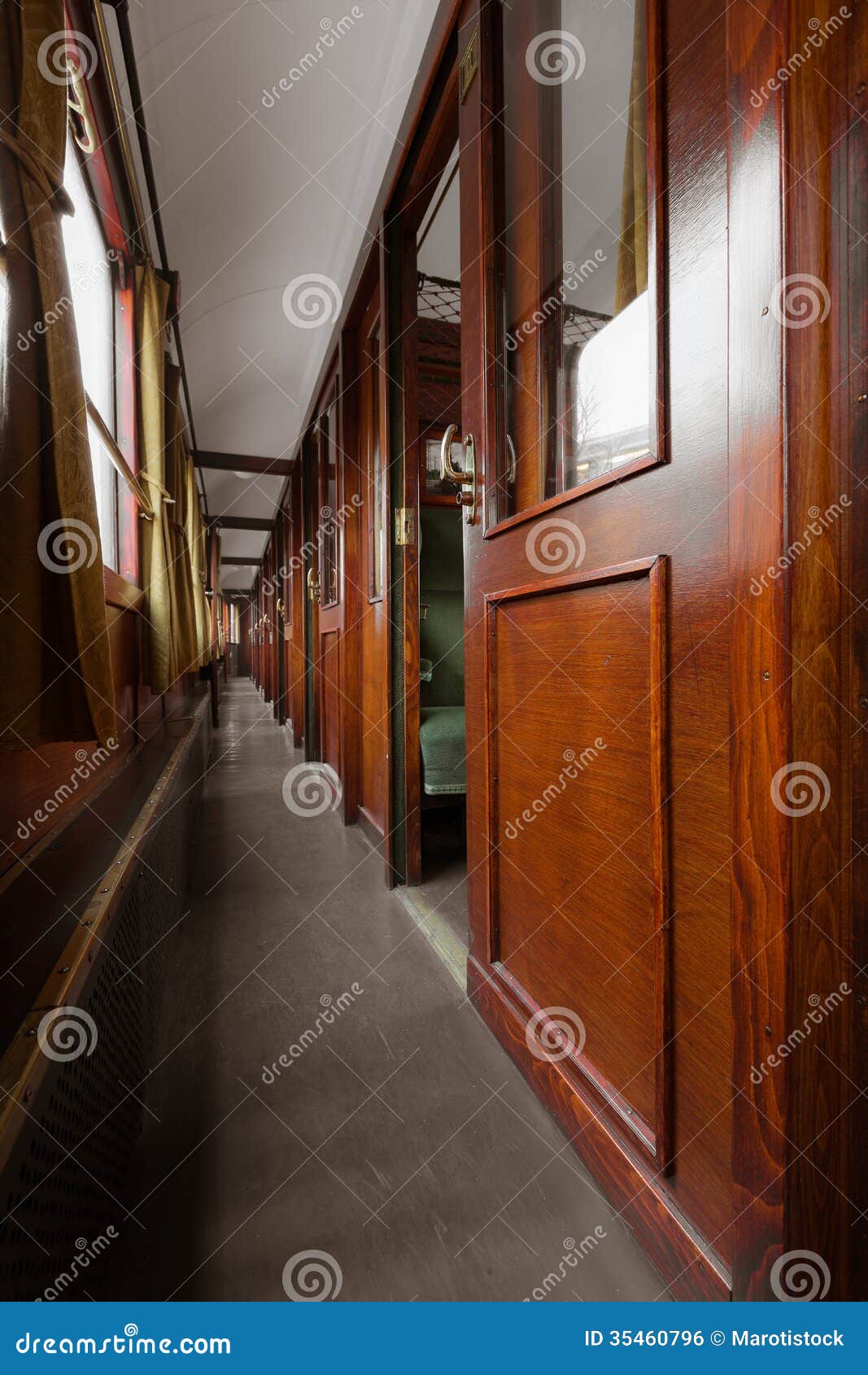 Antique train interior stock photo. Image of transportation - 35460796