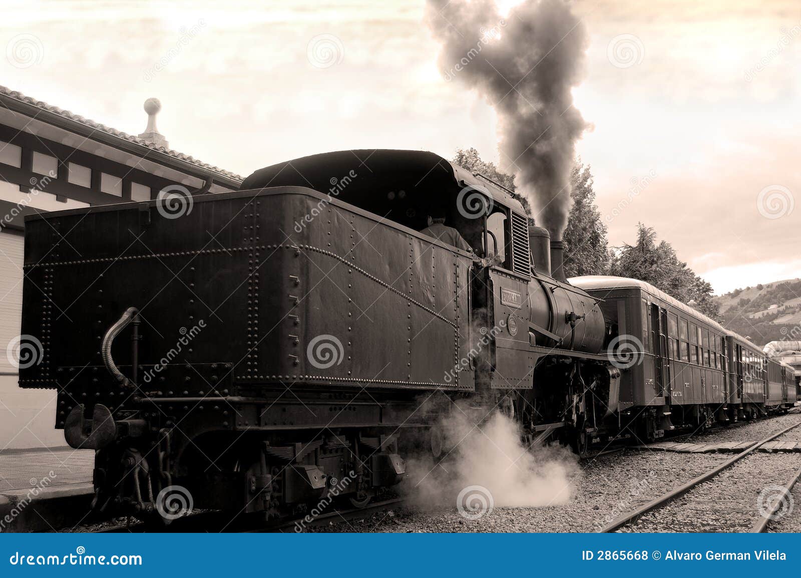 Antique train parked stock photo. Image of locomotive - 2865668