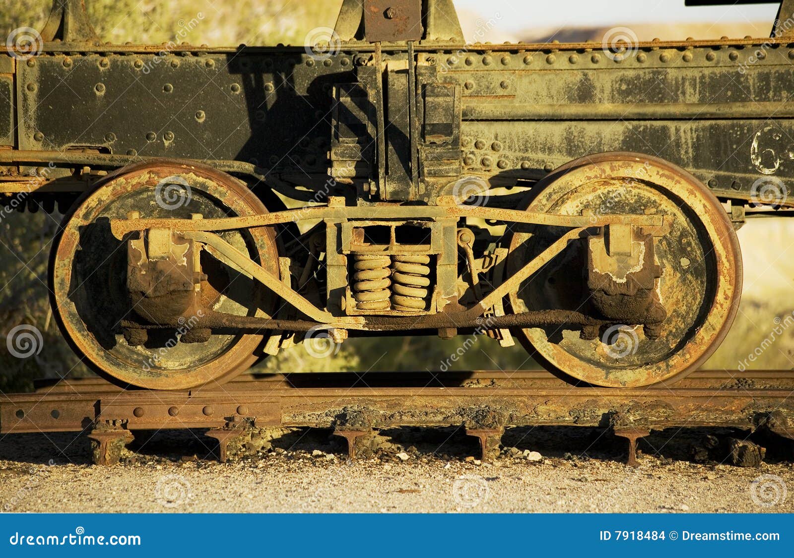Antique train wheels stock photo. Image of spring, antique - 7918484