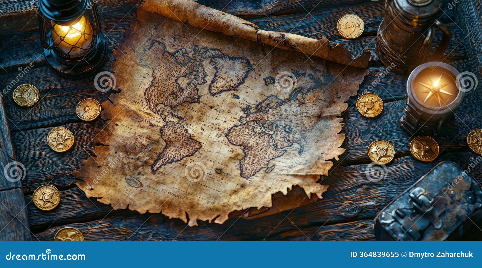 Antique Treasure Map Image Adventure, Fantasy, And Exploration Royalty ...