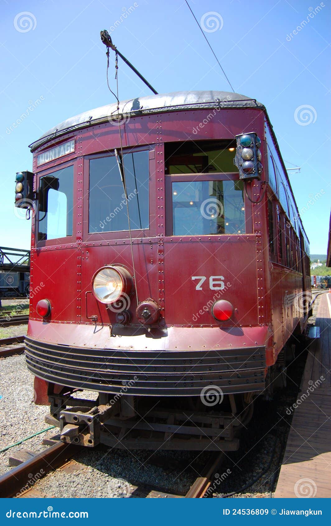 Antique Trolley stock image. Image of streetcar, passenger - 24536809