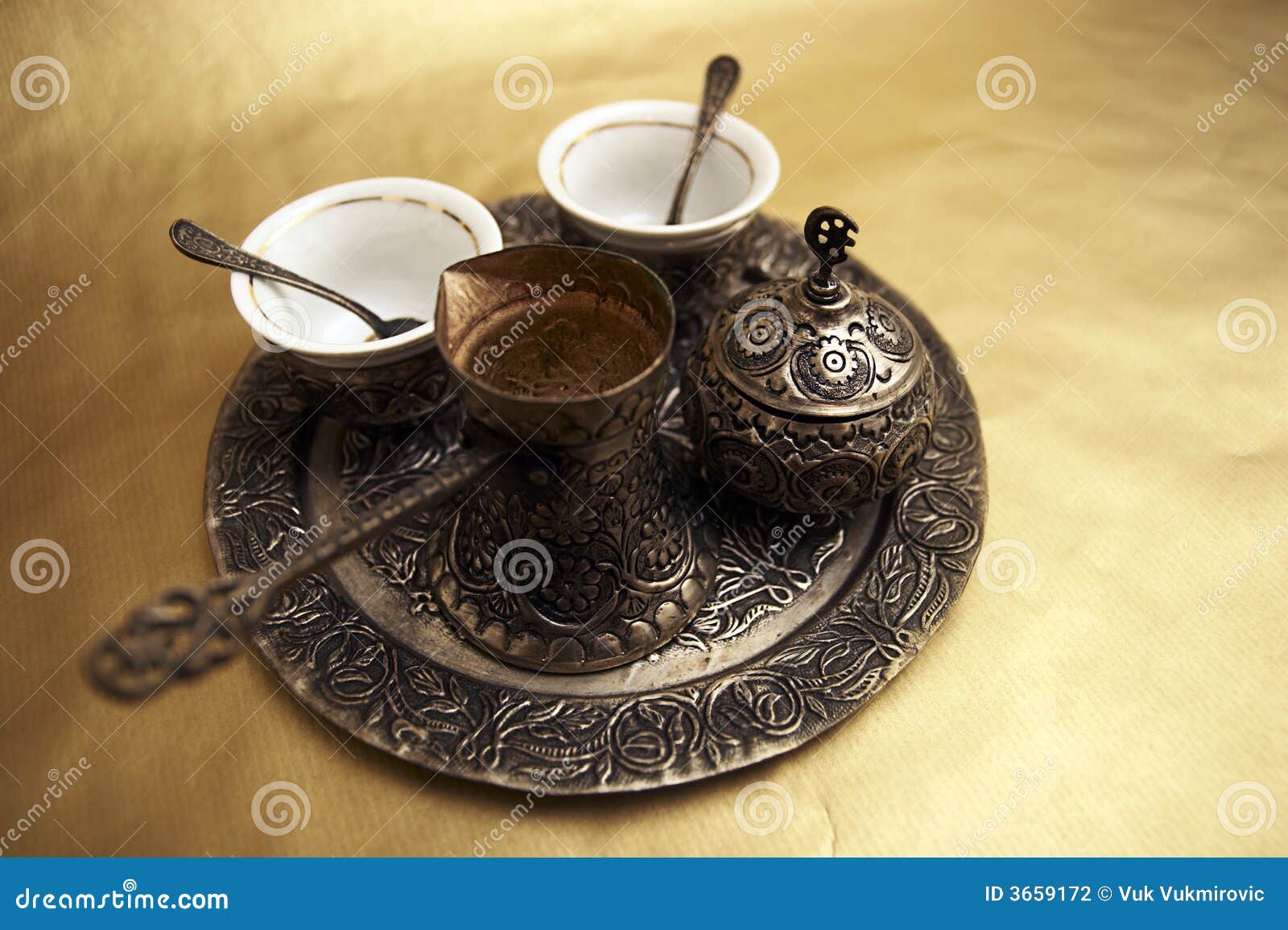 Antique Turkish Coffee Set stock photo. Image of believe - 3659172