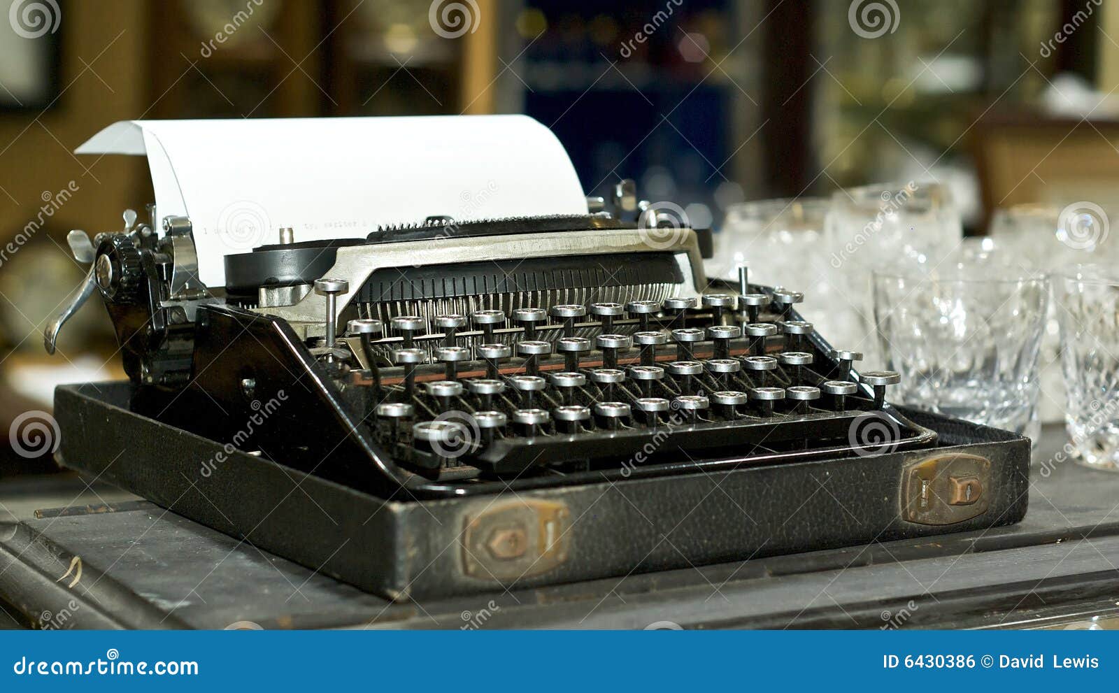 Antique typewriter stock photo. Image of stylish, typewriter - 6430386