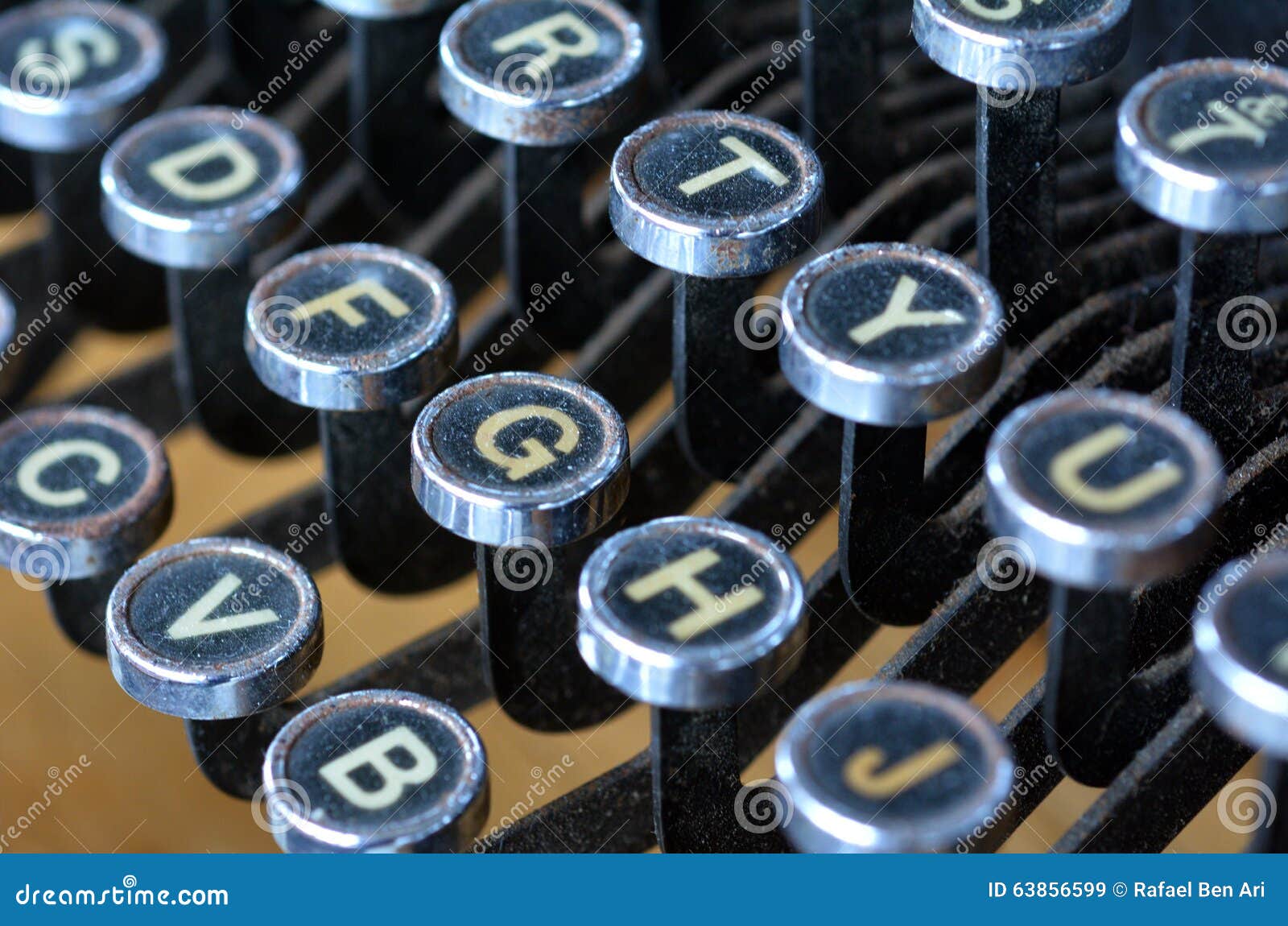Antique Typewriter English Letters Keyboard Stock Image - Image of ...