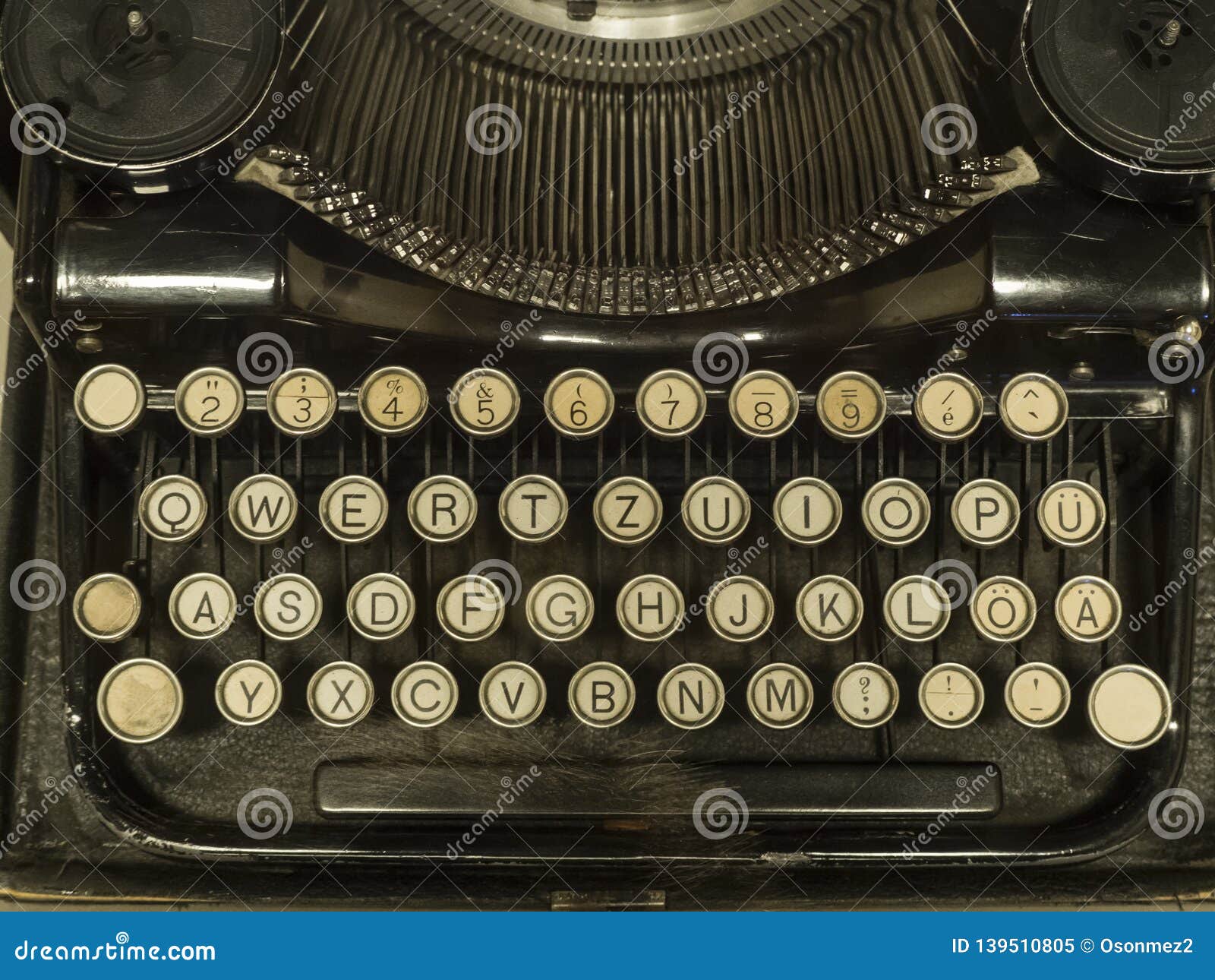 Antique Typewriter Keyboard from the Ancient History Stock Image ...