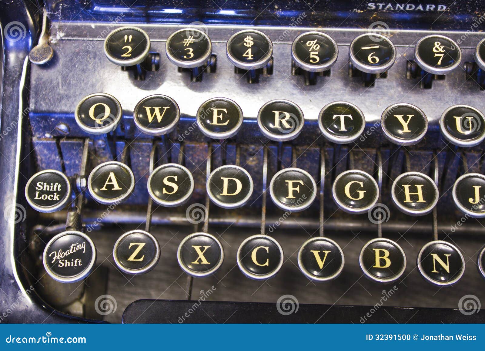Antique Typewriter stock photo. Image of author, detail - 32391500
