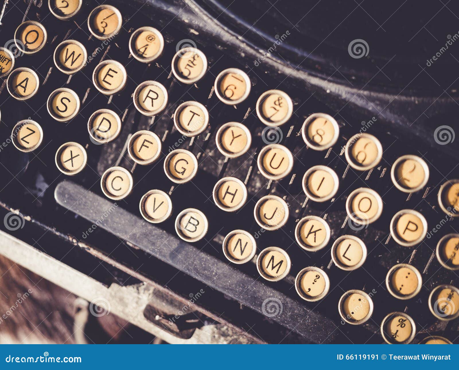 Antique Typewriter Vintage Object Background Stock Image - Image of ...