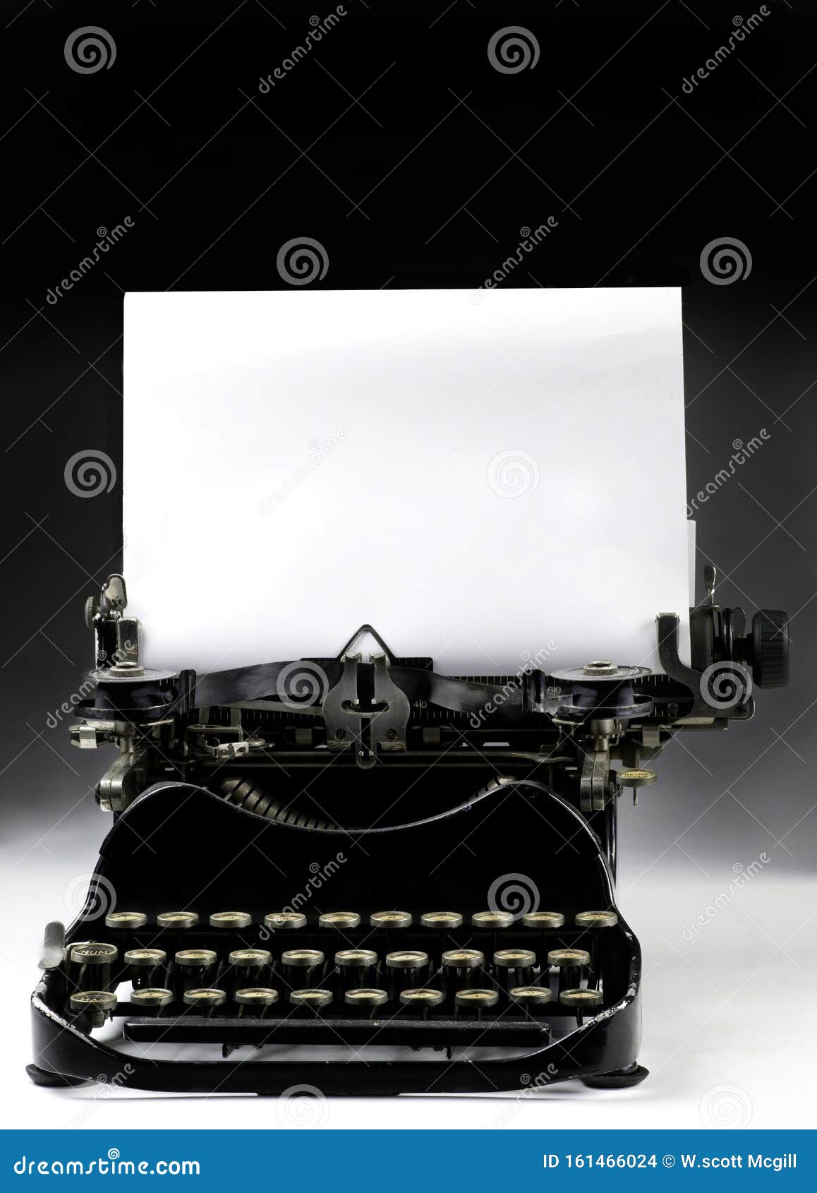 Antique Typewritter and Page. Stock Photo - Image of columnist ...