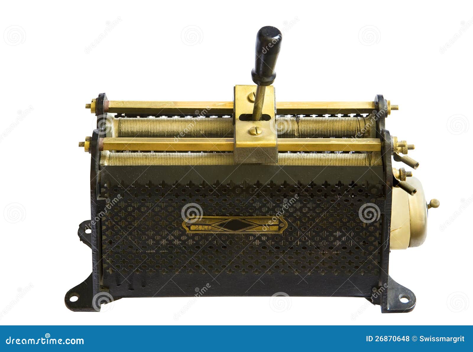 Variable Resistor And Switch On White Background. Stock Photography ...