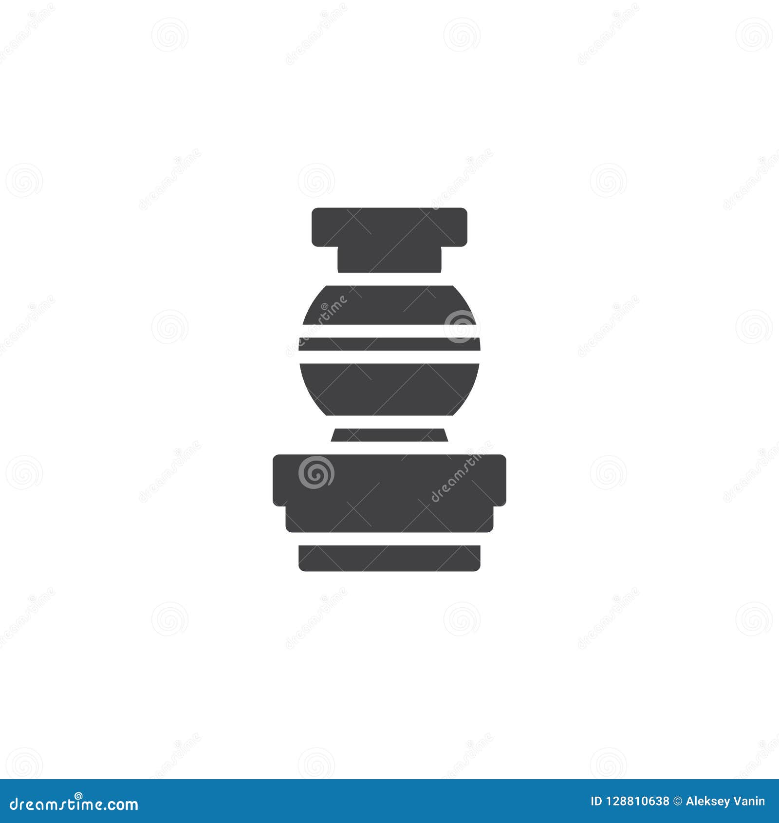 Antique vase vector icon stock vector. Illustration of single - 128810638