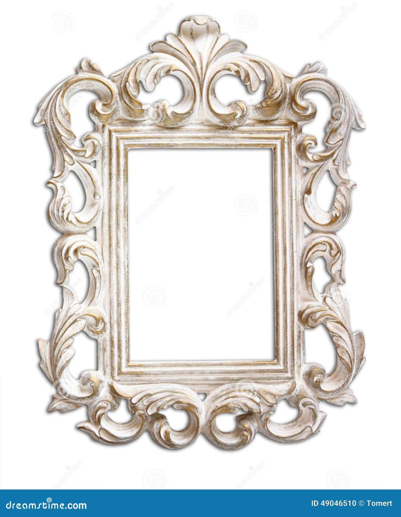 Antique Victorian Style Frame. Isolated on White Stock Photo - Image of ...