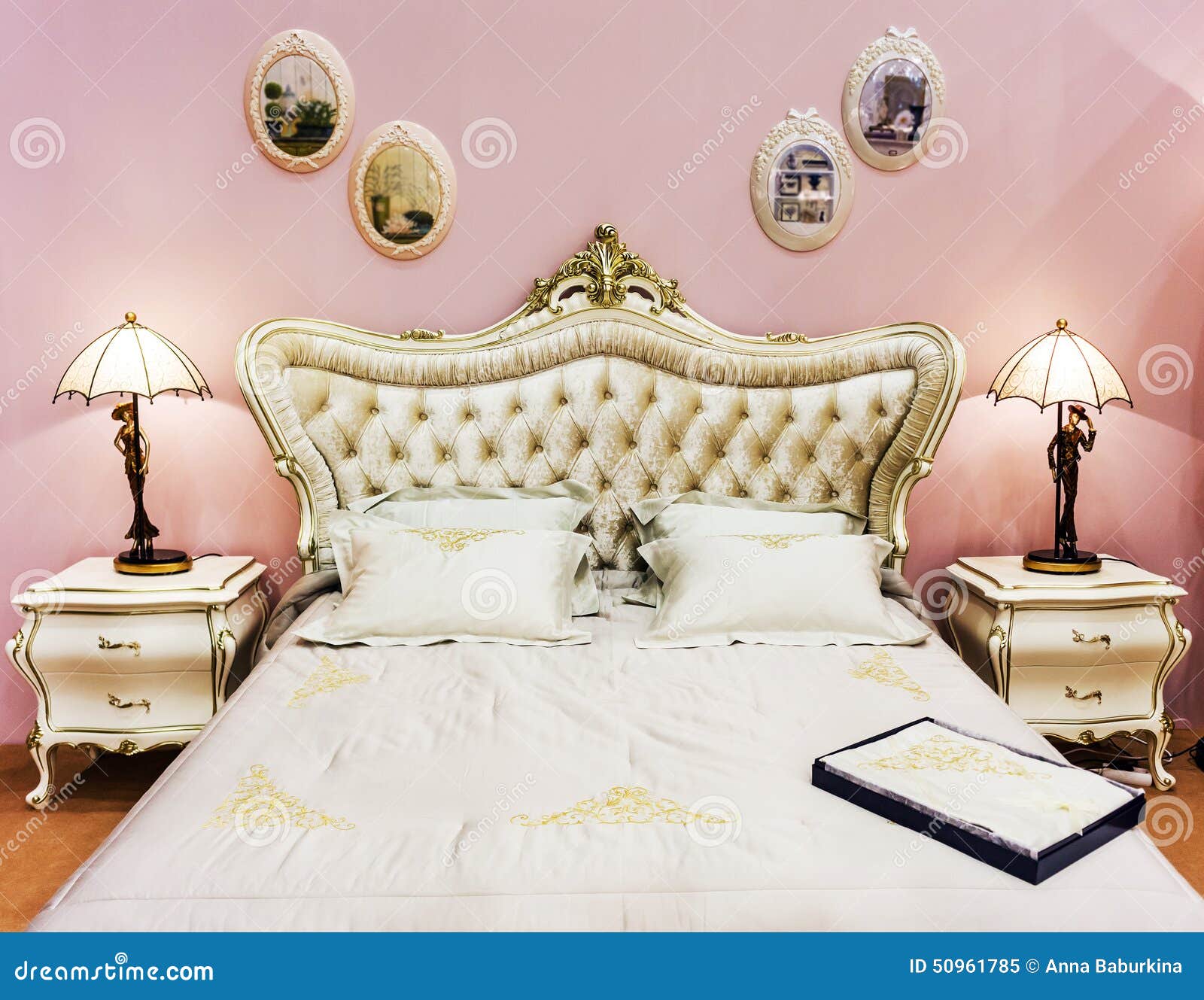 Antique Vintage Bed stock image. Image of beige, lifestyle - 50961785