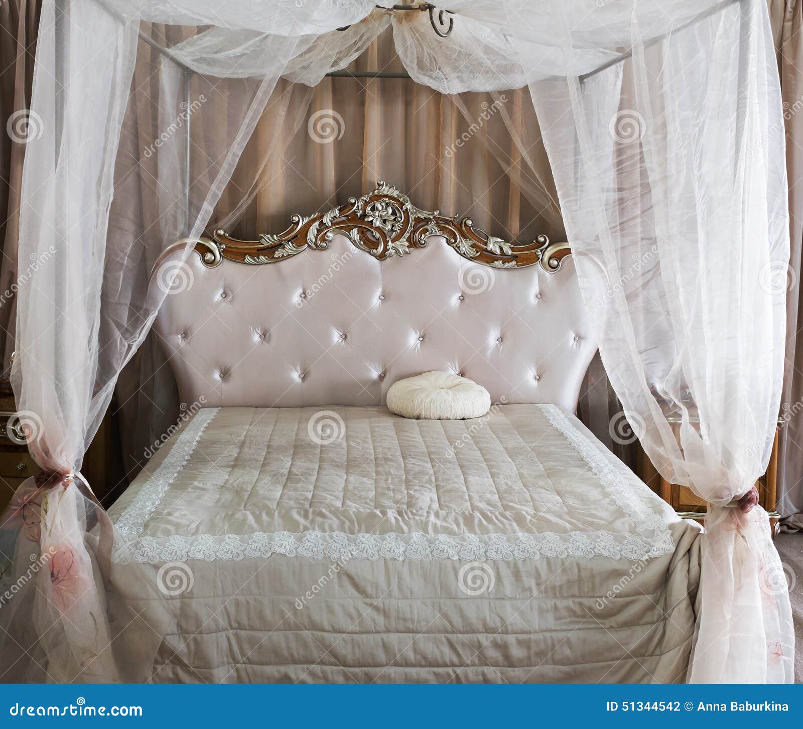 Antique Vintage Bed stock photo. Image of closeup, elegance - 51344542