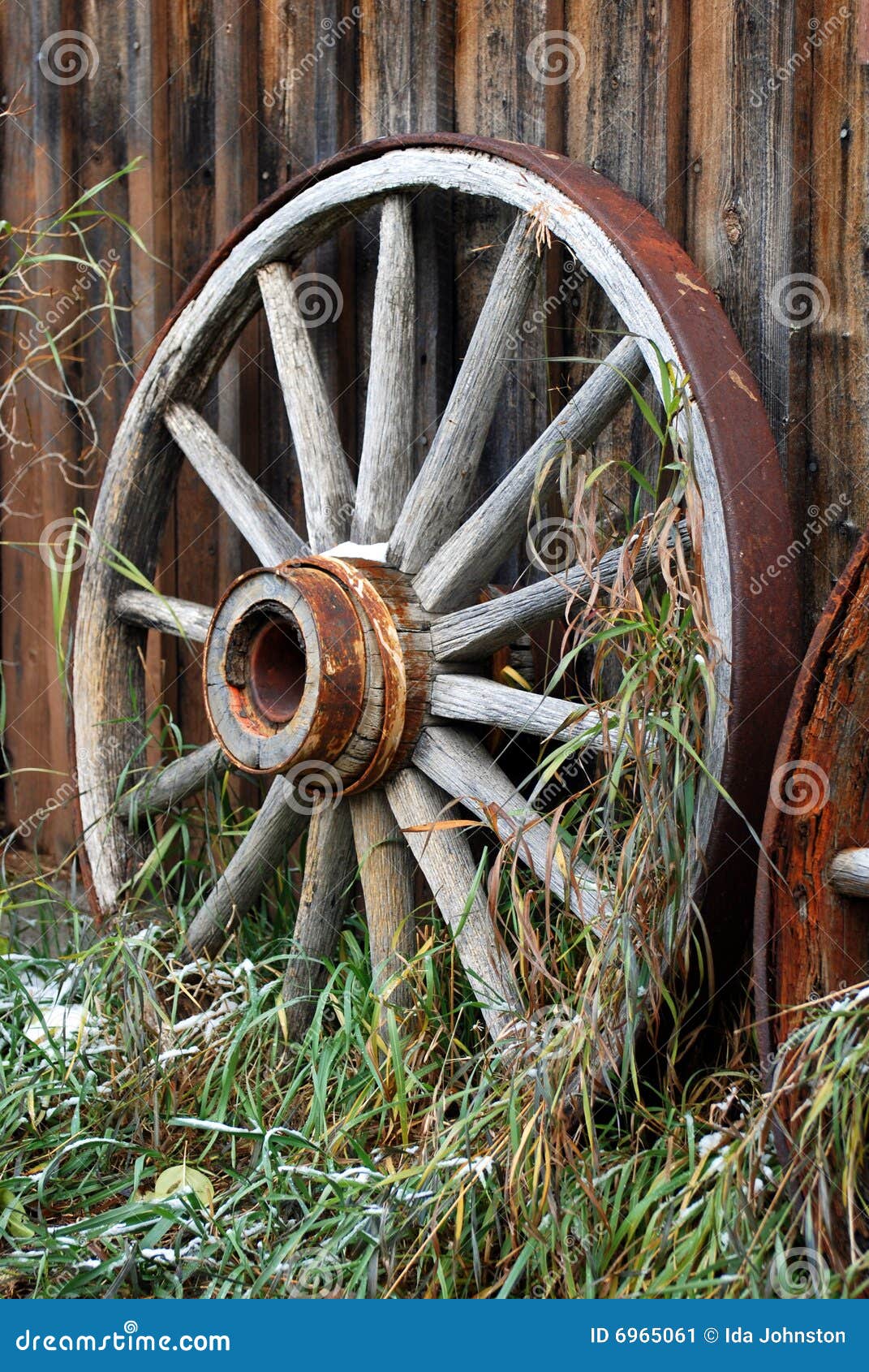 Antique Wagon Wheels With Mexico Flag Royalty-Free Stock Image ...