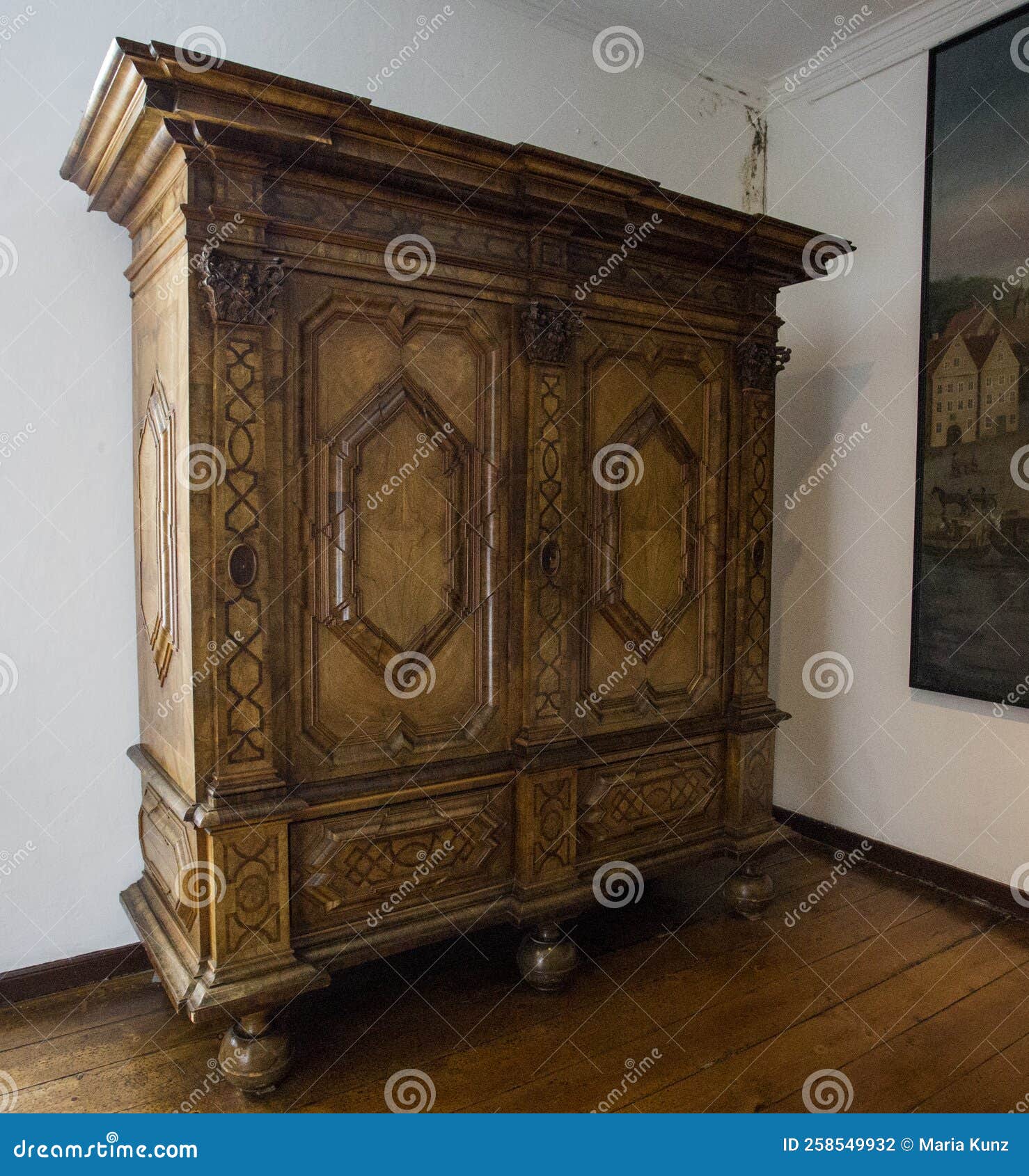 Old Antique Wardrobe. Wooden Furniture Stock Image | CartoonDealer.com ...