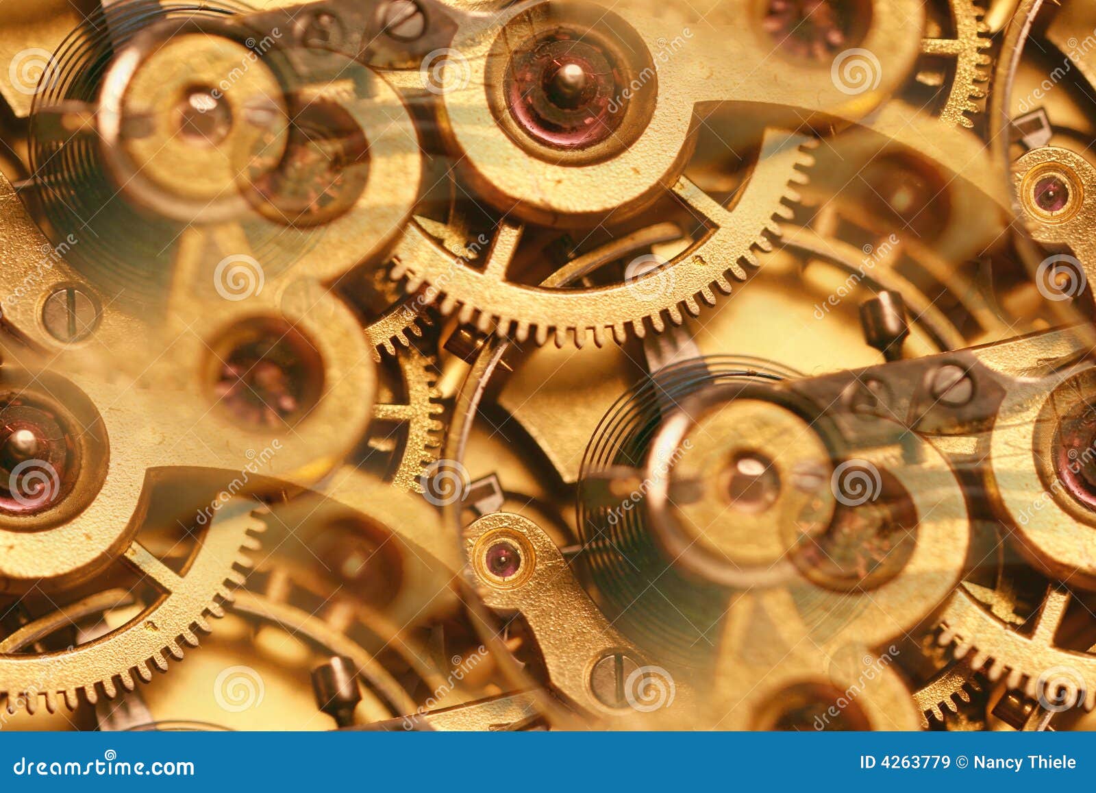 Inner Workings Of An Old Fashioned Clock Royalty-Free Stock Photography ...