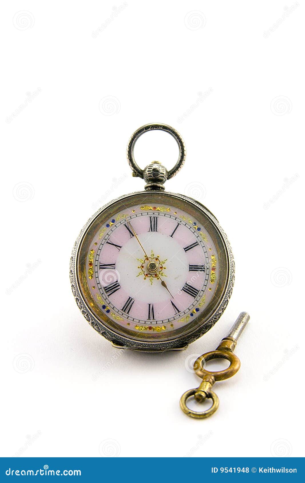 Antique Watch with Key stock photo. Image of dial, minute - 9541948