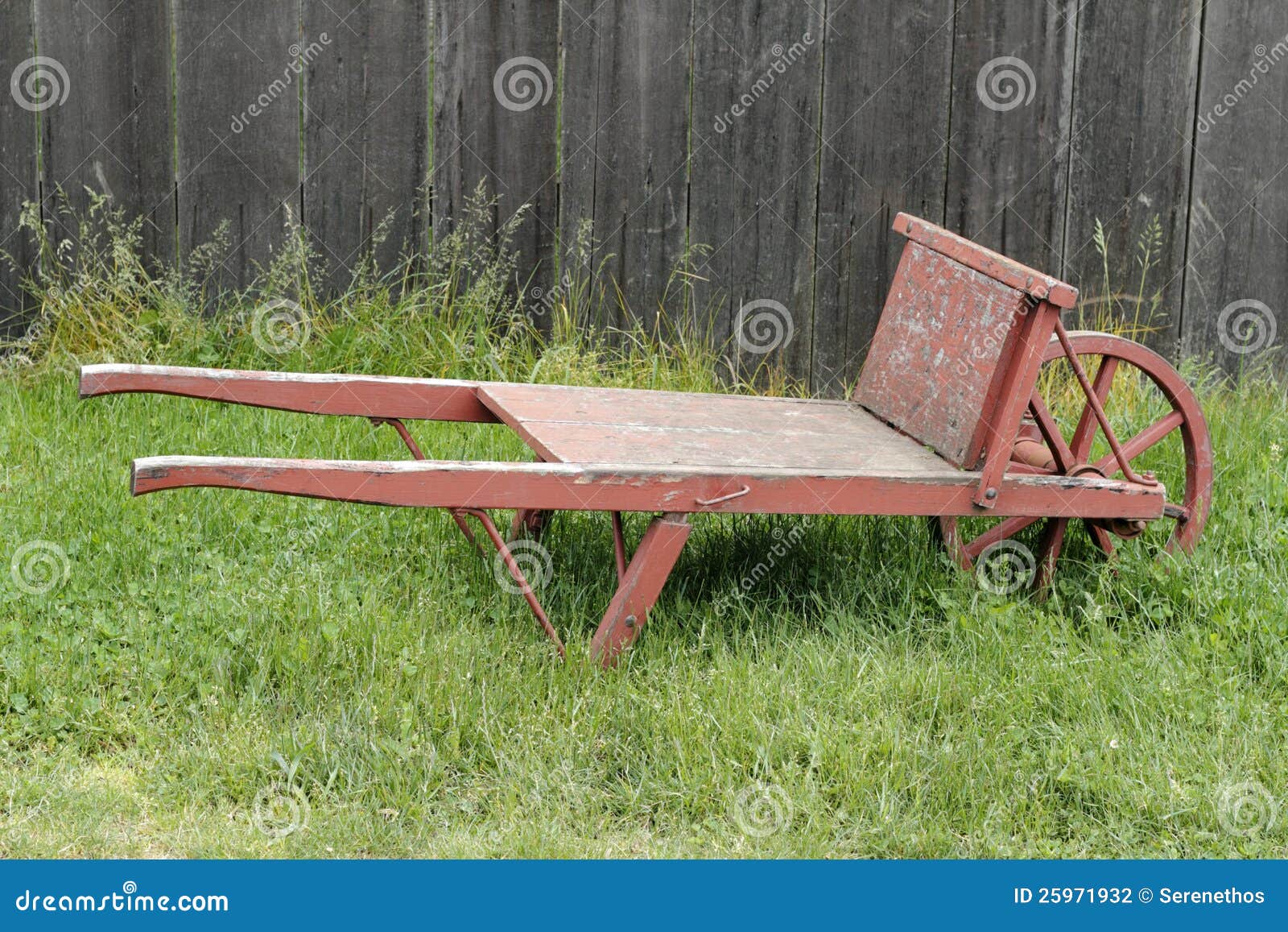 Antique Wheel Barrow stock photo. Image of barrow, outdoor - 25971932