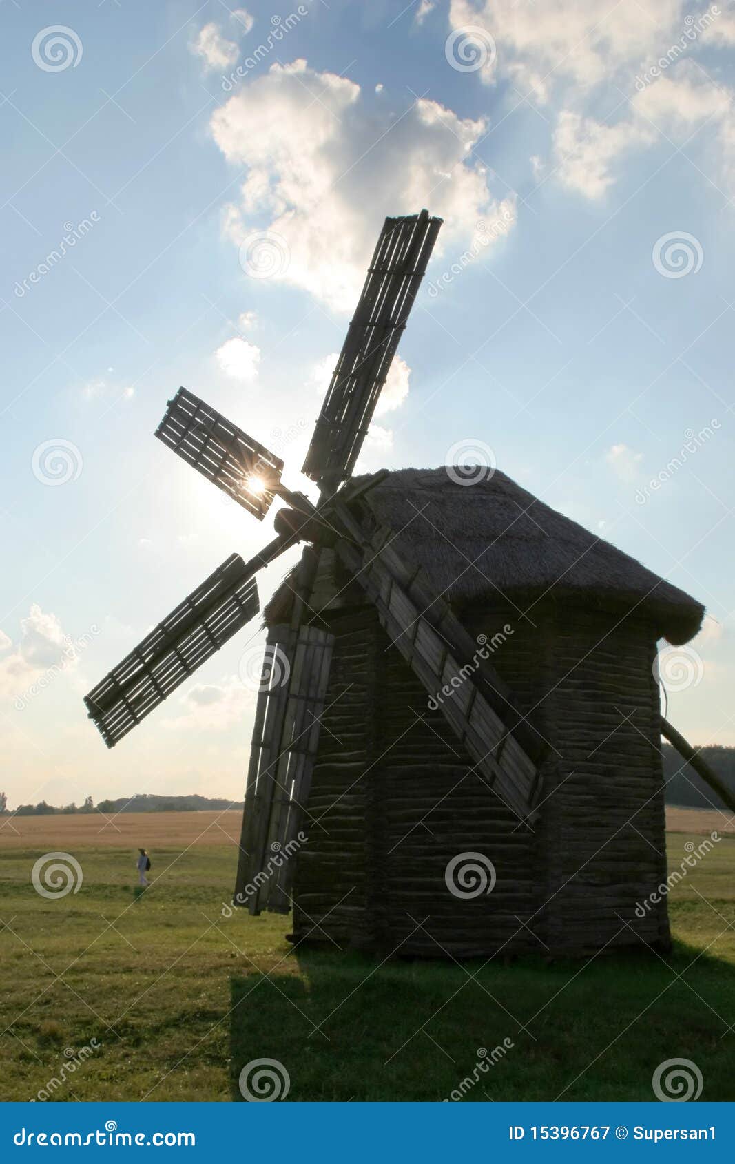 Antique Windmill in the Countryside Stock Image - Image of nature ...