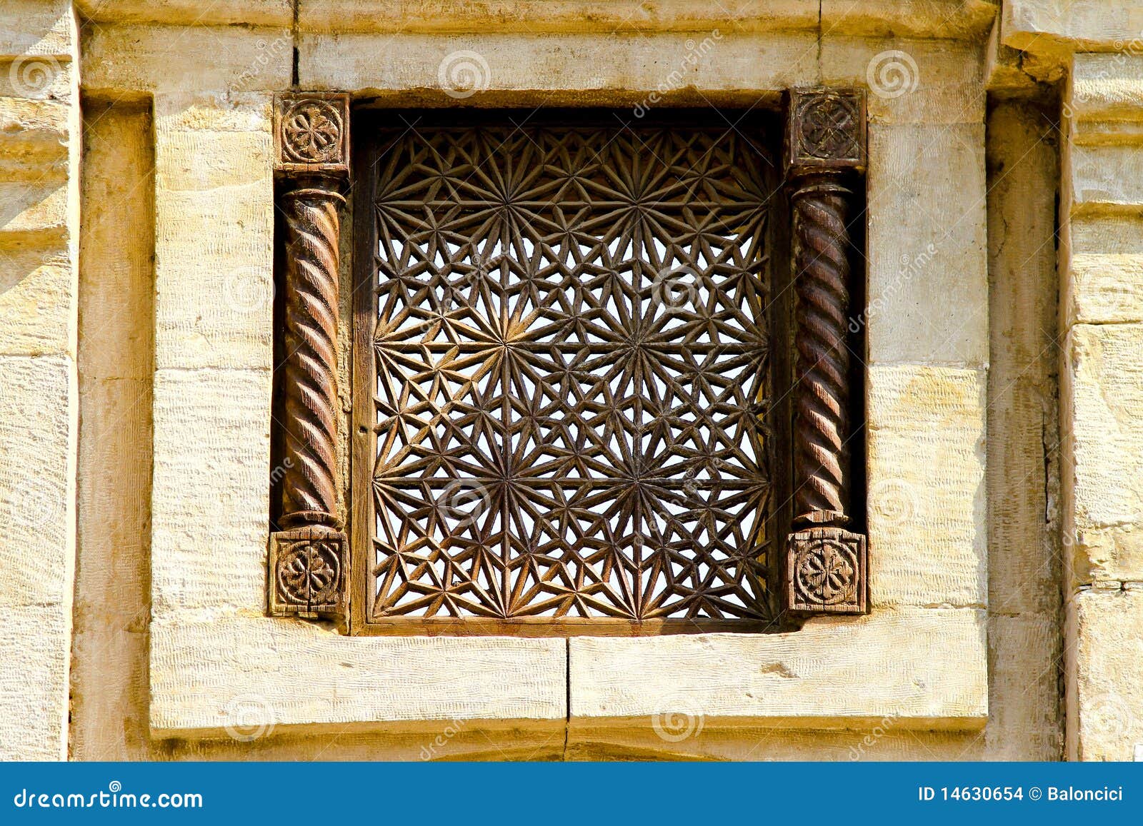 Antique Window Detail And Wheel Royalty-Free Stock Photo ...