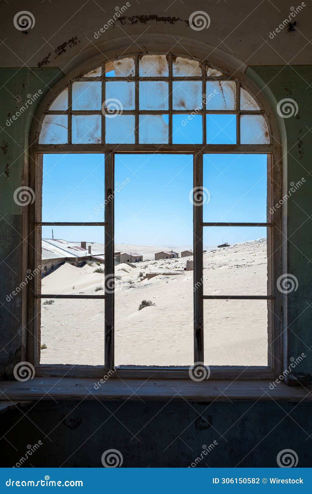 An Old Looking Window on the Inside of an Abandoned Building Stock ...