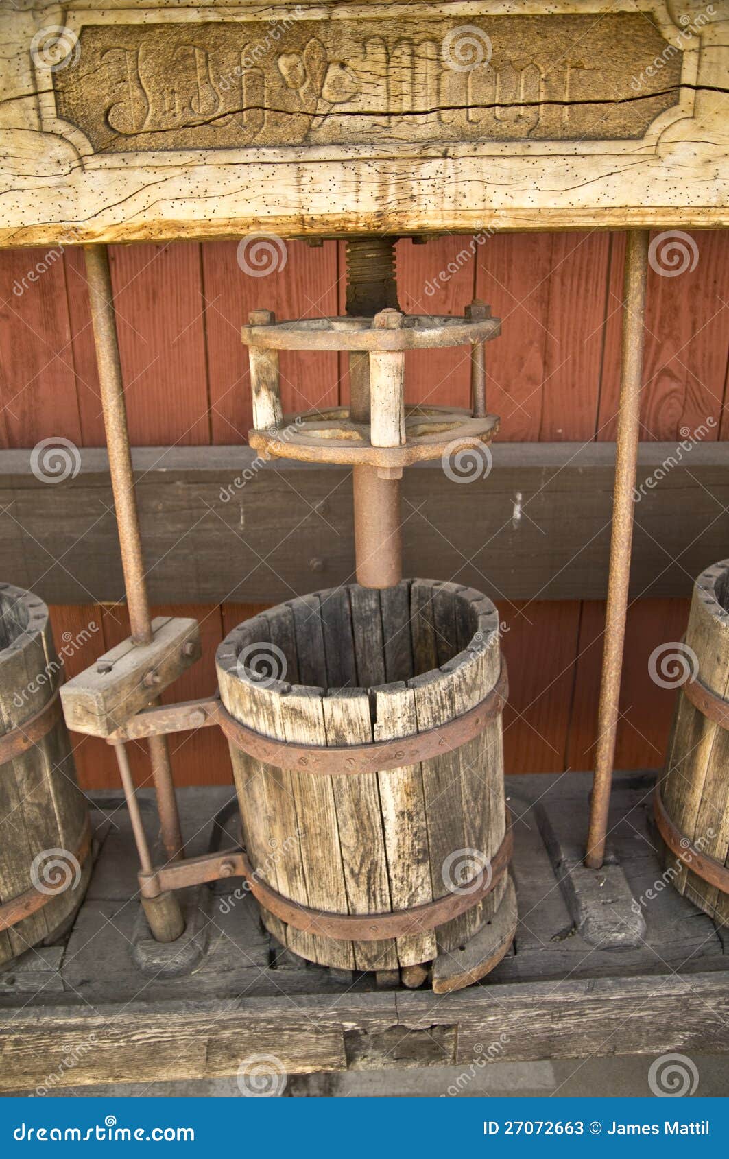Antique Wine Press stock image. Image of school, vintner - 27072663