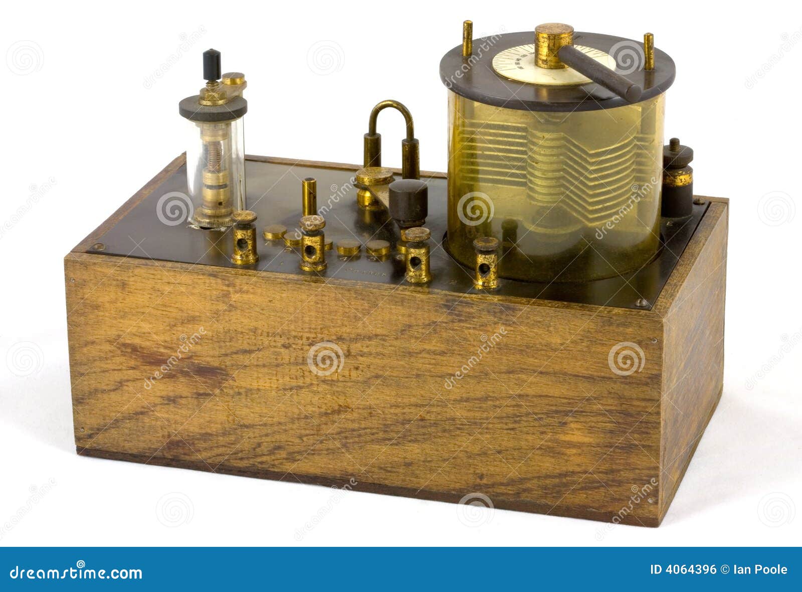 Antique Wireless Crystal Set Stock Photo - Image of wireless, listen ...