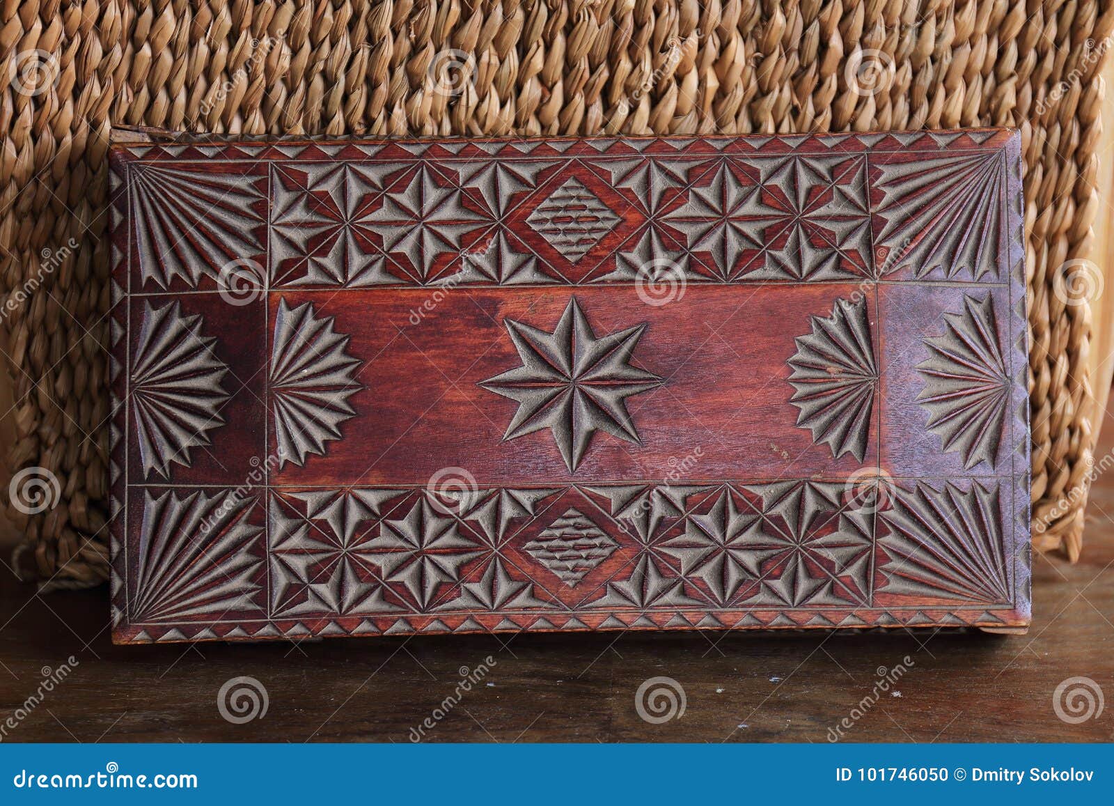 Antique Wooden Hand Made Casket Stock Photo - Image of bark, casket ...