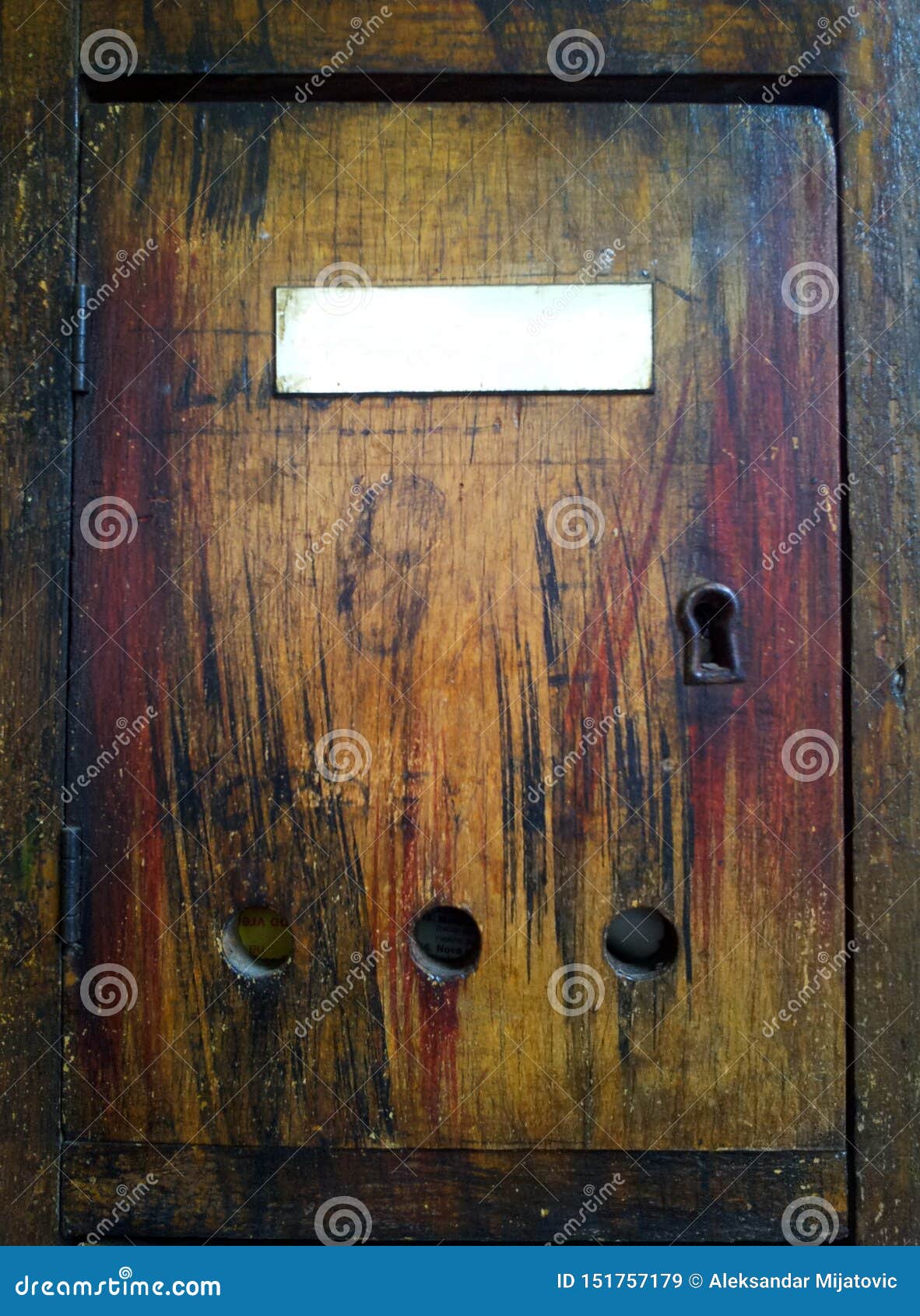 Antique wooden mail box stock image. Image of mail, inbox - 151757179