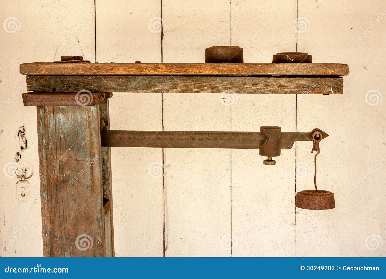 Old, Wooden Scale stock photo. Image of wire, scales - 30249282