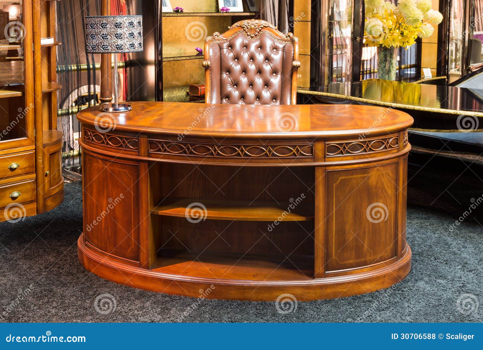 Antique Writing Desk Surface. Writing A Letter. Communication Th ...