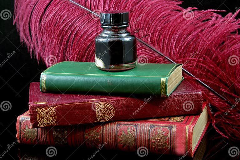 Antique Writing Materials stock photo. Image of hardcover - 2029246