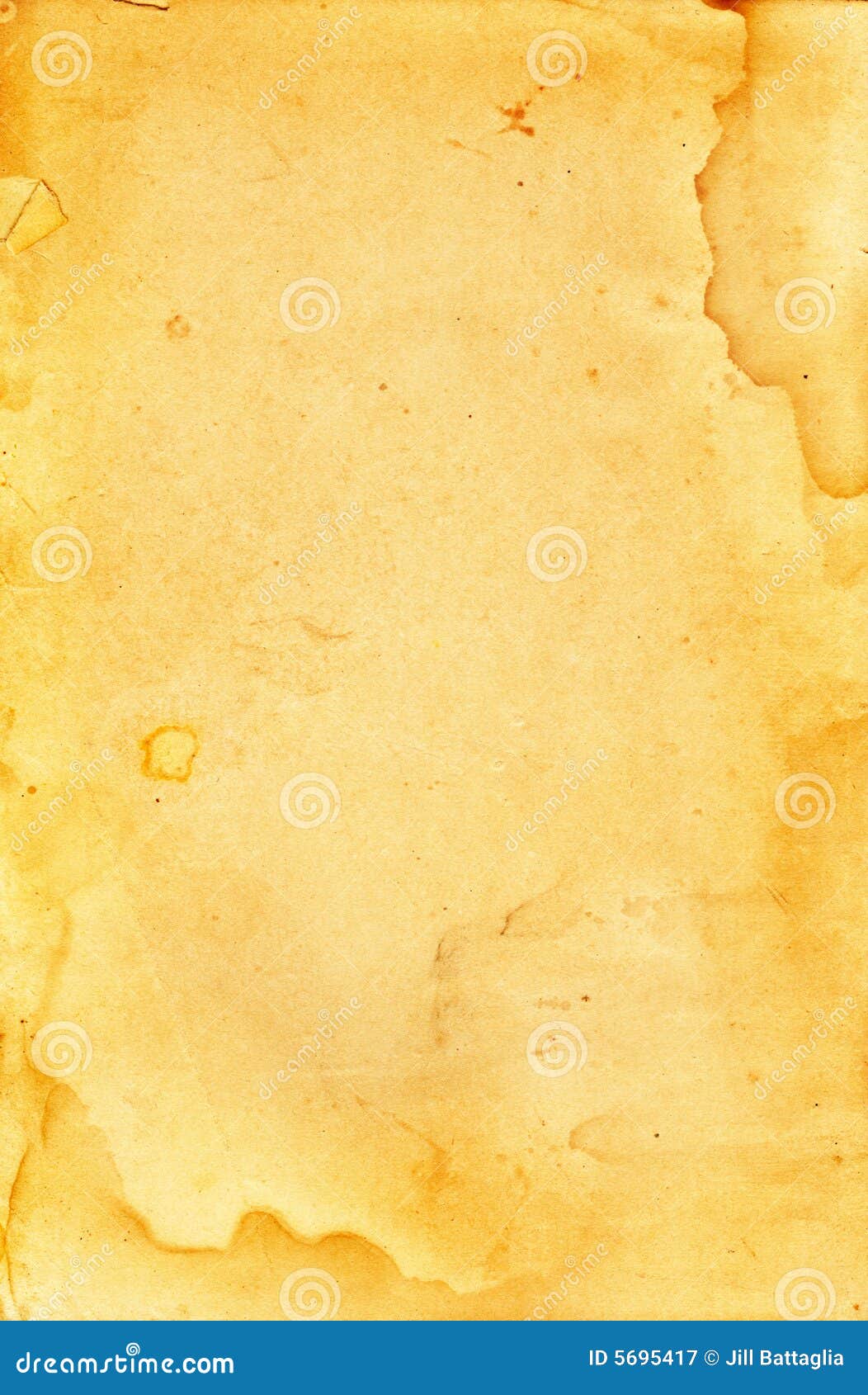 Antique,Yellowed and Stained Paper Stock Image - Image of page, paper ...