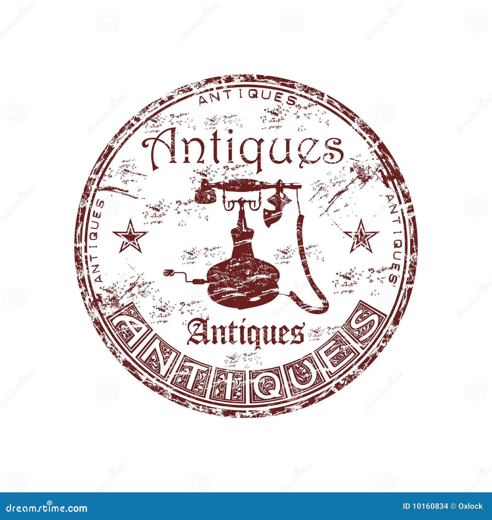 Antiques Grunge Rubber Stamp Stock Vector - Illustration of phone, mark ...