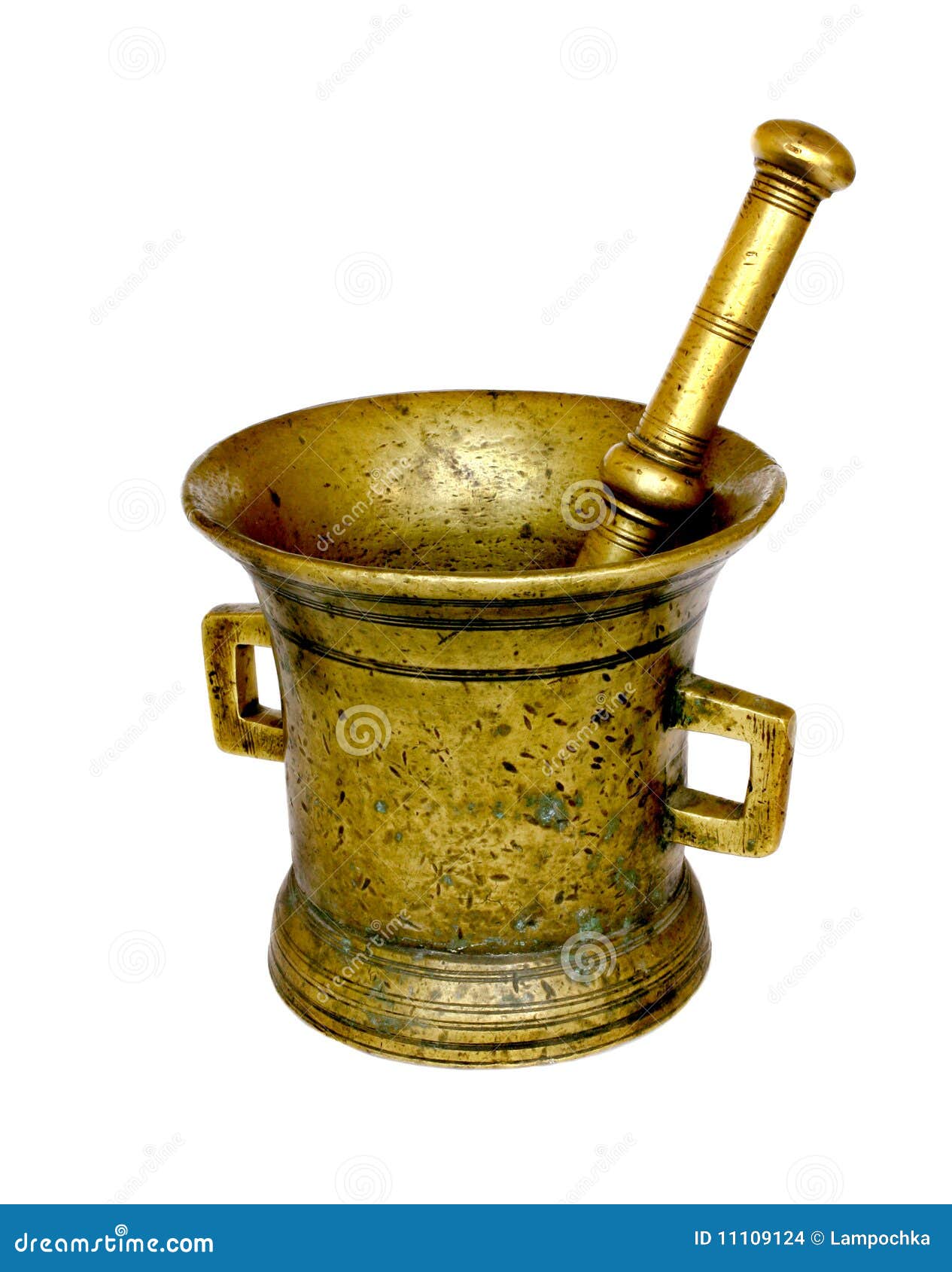 Antiquités Mortier Et Pilon En Bronze Photo stock - Image du jaune ...